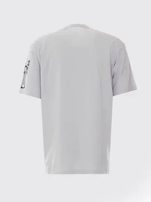 Y3 Cotton T-shirt With Contrast Logo And Slogan Print