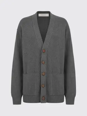 GOLDEN GOOSE Cotton V-neck Cardigan With Back Logo
