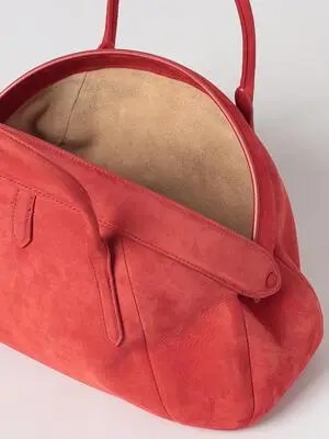 Alaïa Purse Calfskin Leather Handbag With Double Handle And Snap Closure - Red