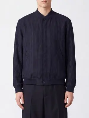 Givenchy Pinstriped Wool-blend Bomber Jacket With High Neck And Elasticated Cuffs