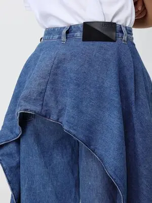 Loewe High-waisted Wide-leg Baggy Jeans In Cotton Denim