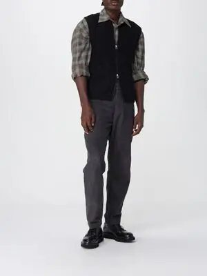 Universal Works Wool Vest With Bomber Collar And Patch Pockets