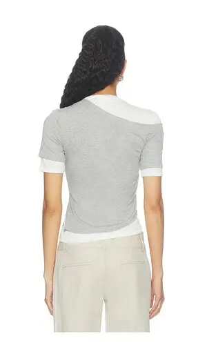 THE LINE BY K Reef Layered Ribbed Shortsleeve Top In . Also