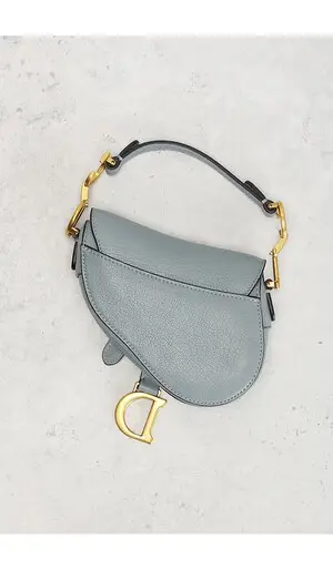 FWRD RENEW Dior Micro Saddle Bag - Blue