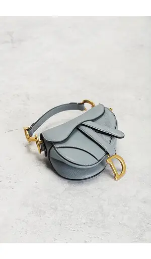 FWRD RENEW Dior Micro Saddle Bag - Blue