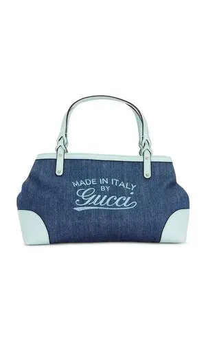 FWRD RENEW Gucci Denim Craft Tote Bag