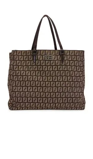 FWRD RENEW Fendi Zucchino Tote Bag - Brown