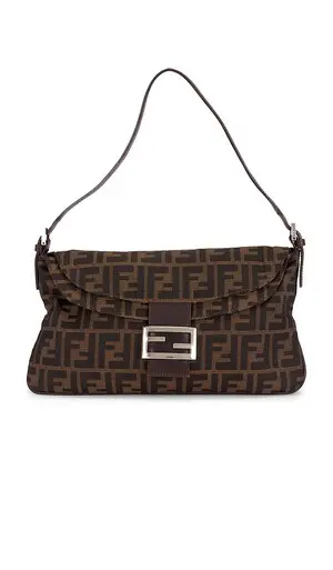 FWRD RENEW Fendi Zucca Baguette Shoulder Bag - Brown