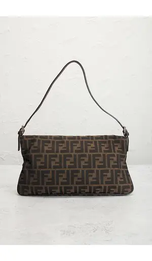 FWRD RENEW Fendi Zucca Baguette Shoulder Bag - Brown
