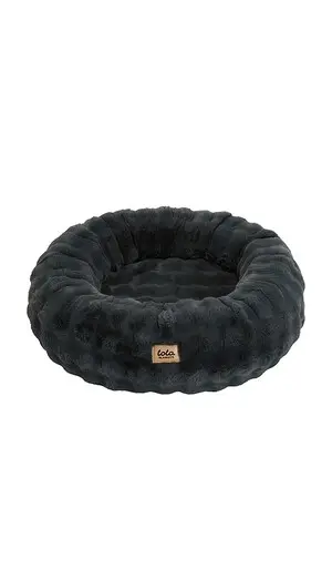 LOLA BLANKETS Large Bubble Round Pet Bed - Grey