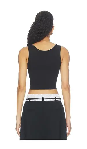 WAO Cropped Rib Tank In . Also - Black