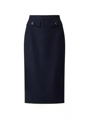 Elisabetta Franchi Button-detail Side-slit Skirt