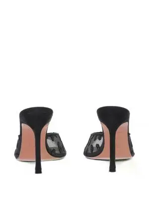 Amina Muaddi Alexa Leopard-print Mesh Sandals