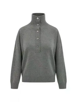 Seventy Button-fastening High-neck Sweater