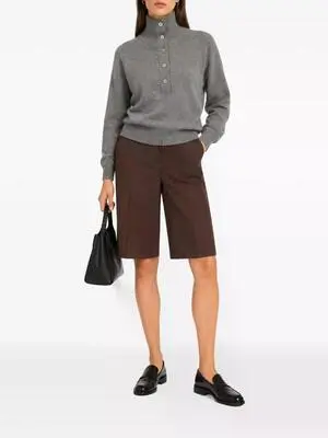 Seventy Button-fastening High-neck Sweater