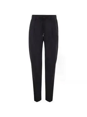 Peserico Drawstring Tapered Trousers - Black