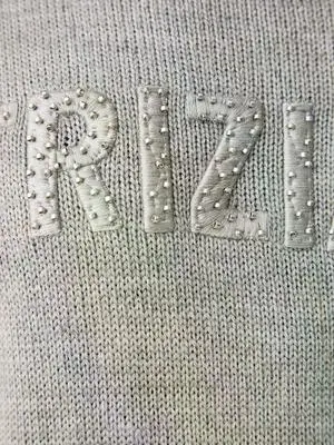 Patrizia Pepe Bead-embellished Logo Sweater