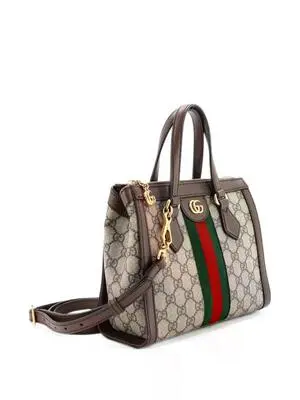 Gucci Ophidia Top Handle Gg Coated Canvas Small Tote Bag