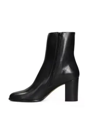 MARA BINI Block-heel Leather Ankle Boots