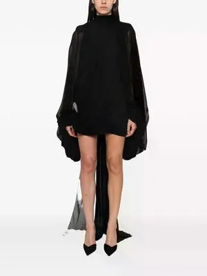 Amen Beaded Draped Mini Dress