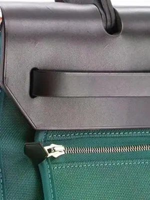 Hermès Herbag Zip Leather And Toile 31 Shoulder Bag