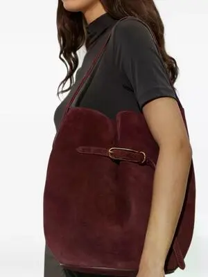 LIFFNER Large Buckle-detail Suede Tote Bag