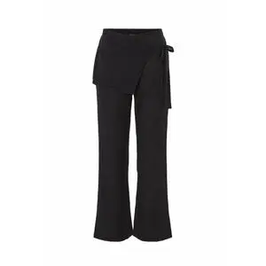 PAR Y ESCALA Straight Leg Wrap Waist Dina Pants