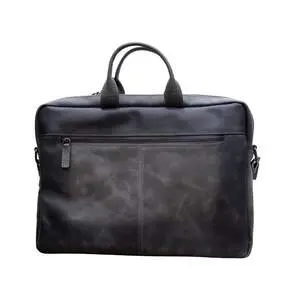 LEATHERE Classic Leather Laptop Bag Hollywood - Grey