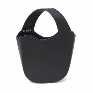 DREEA Saffiano Leather Top Handle Bag – Designer Handbag By - Black