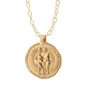 GODDESS CHARMS Gemini Zodiac Charm Necklace Set Vermeil - Gold