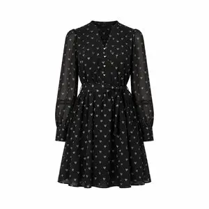 YUMI Heart Print Mini Dress