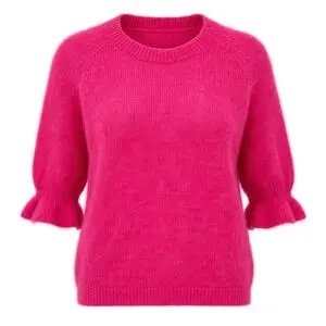 LUELLA FASHION Inverness Mohair Blend Fluted Tank Top Bright - Pink