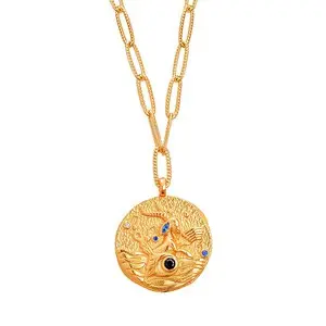 AUROZIA Constellations Capricorn Double-sided Coin Necklace - Gold