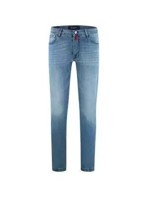 Kiton Faded Straight-leg Jeans - Blue