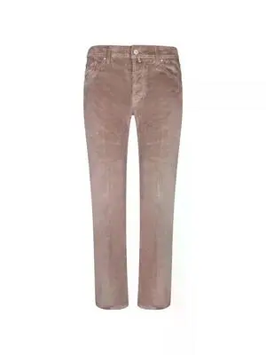 Jacob Cohen Corduroy-effect Straight-leg Trousers - Neutrals