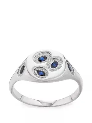 BLEUE BURNHAM Mini Oval Chloroplast Signet Ring