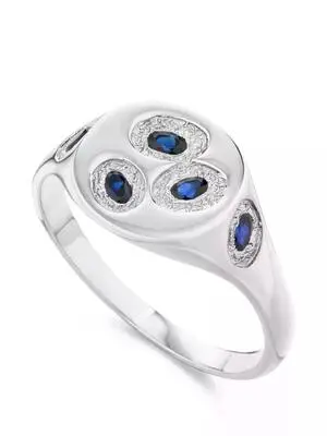 BLEUE BURNHAM Mini Oval Chloroplast Signet Ring