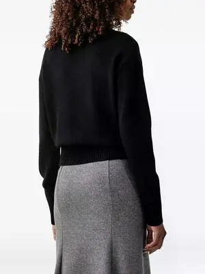 Patrizia Pepe Bead-embellished Logo Sweater