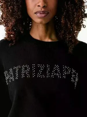 Patrizia Pepe Bead-embellished Logo Sweater