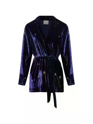 FORTE_FORTE Fleurs D' Orient Belted Jacket