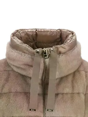 Herno Faux-fur Padded Coat - Neutrals