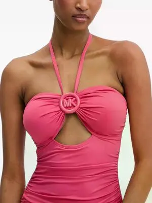 Michael Kors Logo-plaque Cutout Swimsuit