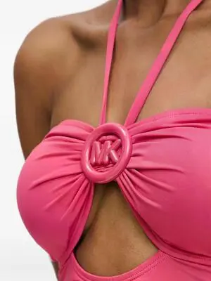 Michael Kors Logo-plaque Cutout Swimsuit