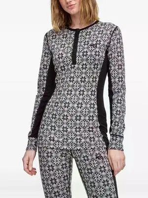 Kari Traa Rose Patterned Long-sleeved Sweater - Black