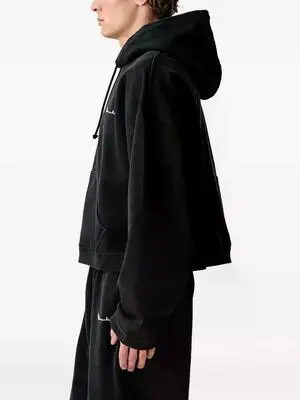 Vetements Logo-embroidered Cropped Hoodie