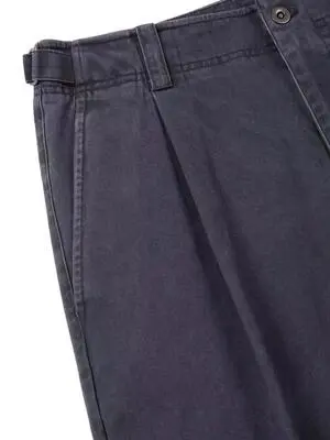 STUDIO TOMBOY Washed Pleated Straight-leg Trousers - Blue