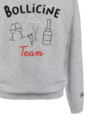 MC2 SAINT BARTH Embroidered-detail Sweater - Grey
