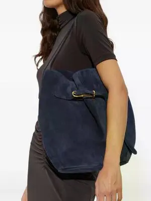 LIFFNER Large Suede Buckle-detail Bucket Bag