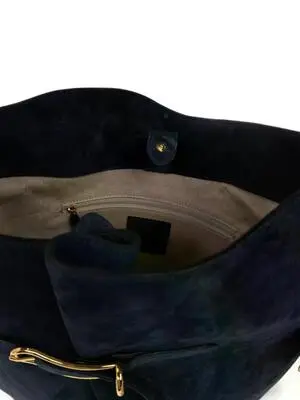 LIFFNER Large Suede Buckle-detail Bucket Bag