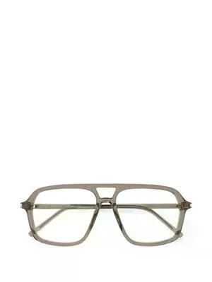 Saint Laurent Pilot-frame Glasses - Grey